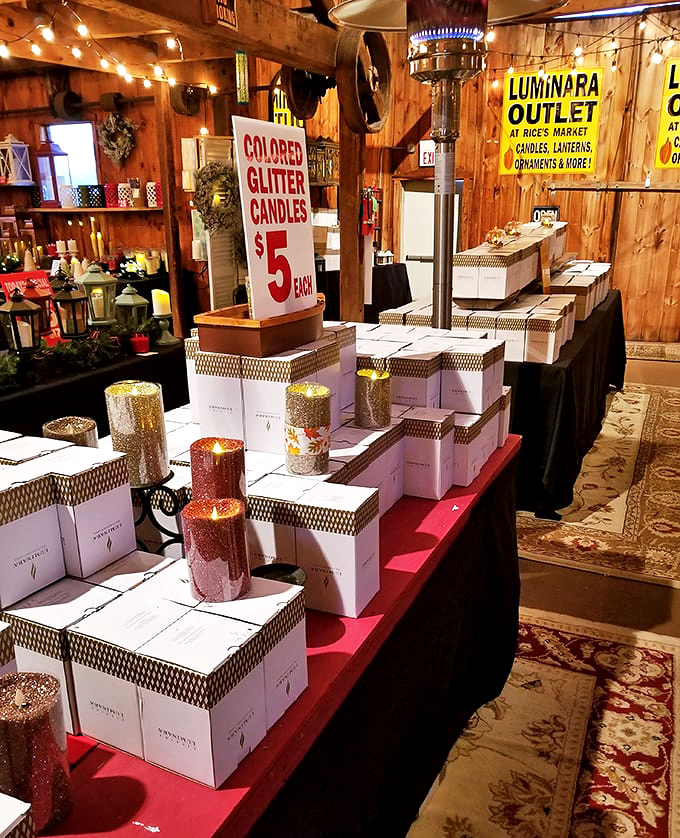 Luminara's glittering kingdom of candles. Add some sparkle to your home without the fire hazard of actual glitter near an open flame.