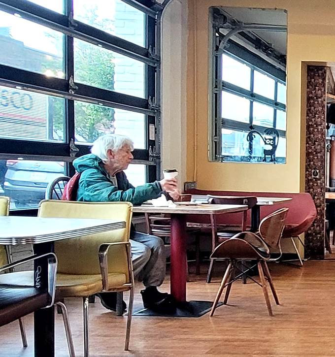 Even on quiet mornings, Shakabrah's dining room maintains that lived-in charm where regulars find their favorite spots and newcomers become converts.