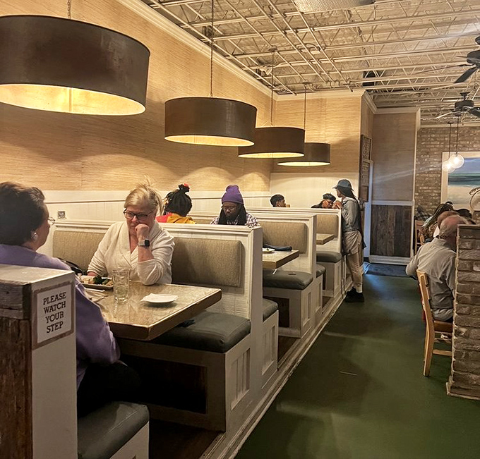 Cozy booths where seafood memories are made. The kind of comfortable spot where "just one more bite" turns into three more courses.