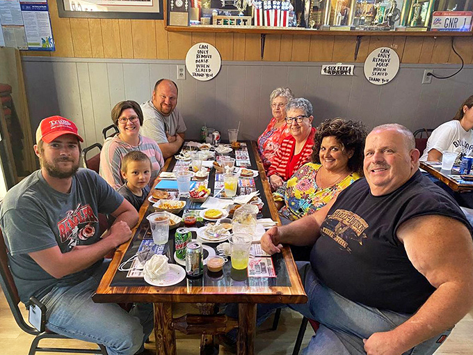 Multi-generational gatherings happen daily at G & R, where families create memories one bologna sandwich and cream pie at a time.