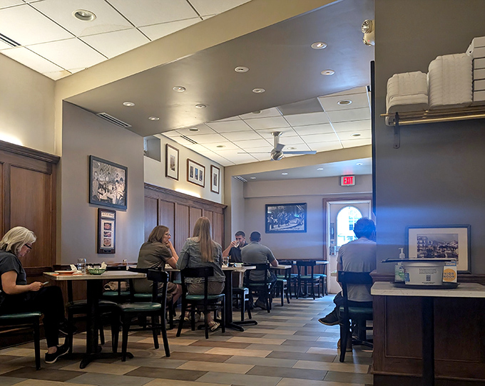 Where strangers become family over plates of pasta. The wood paneling and simple decor let you focus on what matters: the food and the company.