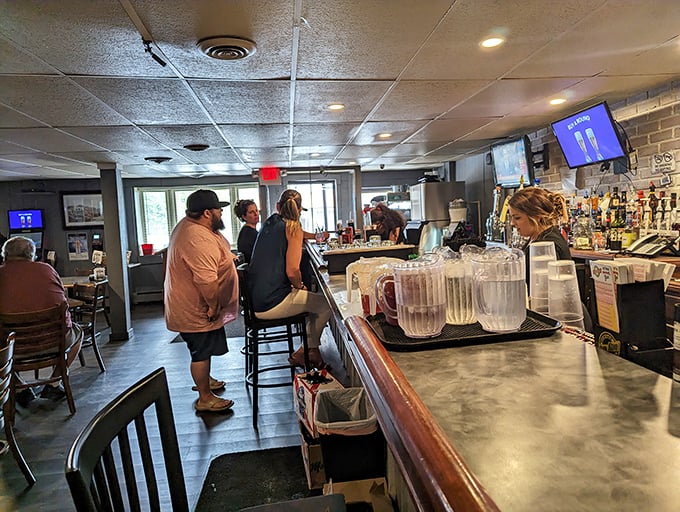 The bar area&mdash;where strangers become friends and locals share tales of the big fish that definitely didn't get away.