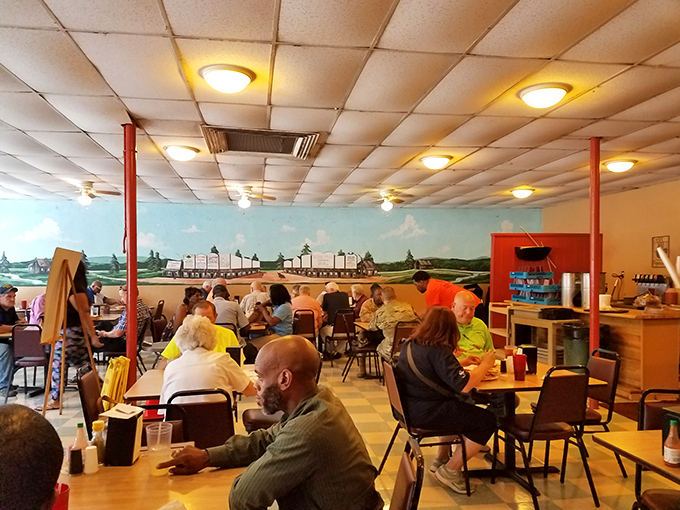 A bustling lunchtime crowd proves G's popularity crosses all demographics &ndash; good food is the great equalizer in Huntsville's diverse community.