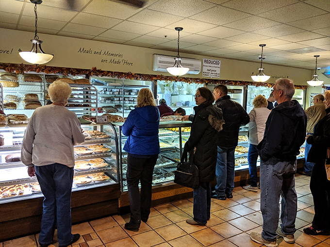 The bakery counter draws a devoted crowd, where patience is rewarded with pastries worth setting your alarm for, even on weekends.