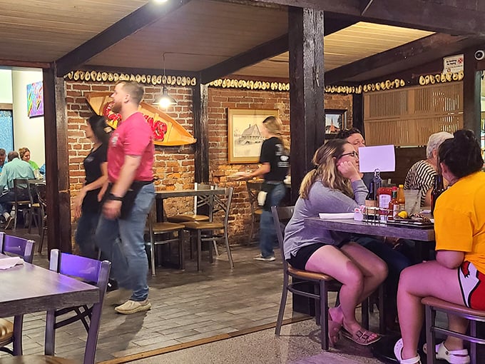 Where food brings people together &ndash; the dining area hums with the universal language of "mmm" and the occasional "you've got to try this." 