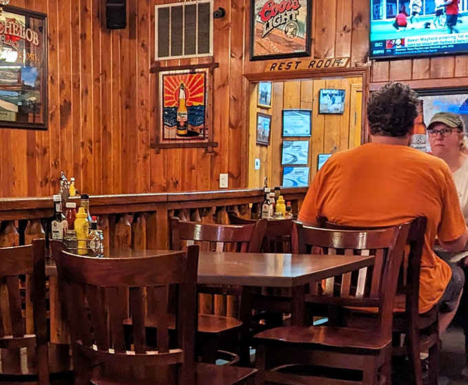 Where strangers become regulars and regulars become family. The Brown Bear's dining room is Shelby's unofficial living room.