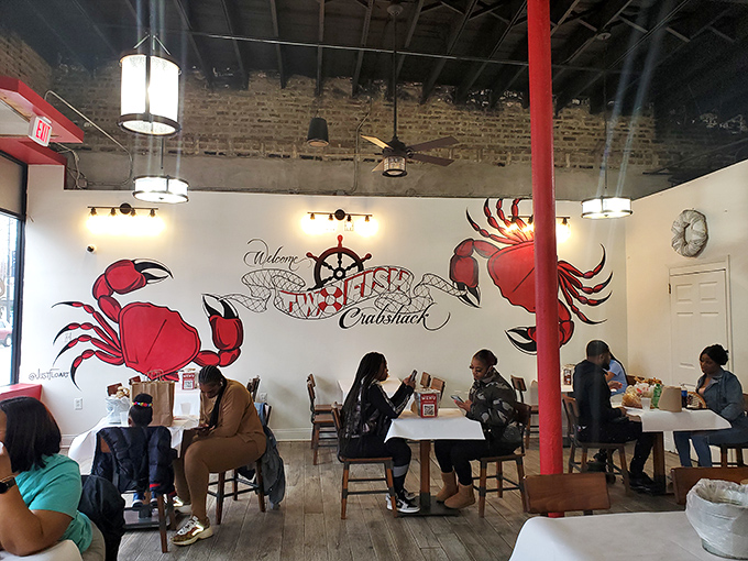 Diners dig into their feast with the focus of archaeologists discovering something precious and delicious.