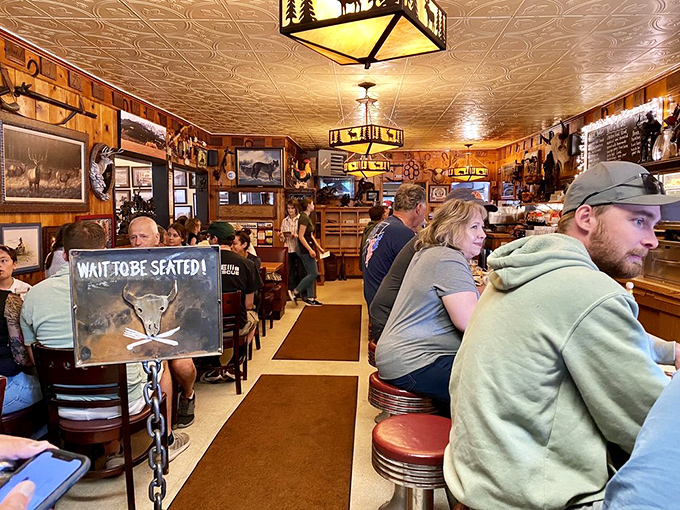 A bustling morning at Western Caf&eacute; &ndash; where the "Wait to be Seated" sign might as well read "Good things come to those who wait."