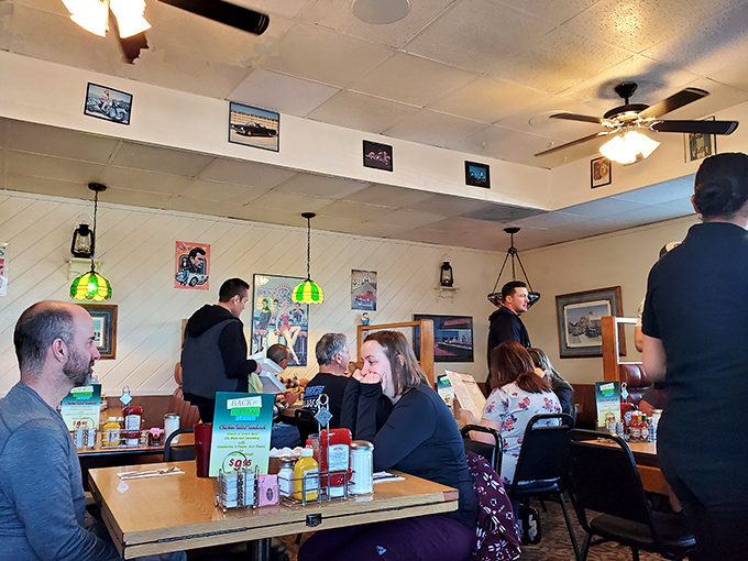 Where strangers become temporary breakfast companions, united by the universal language of "pass the syrup, please."