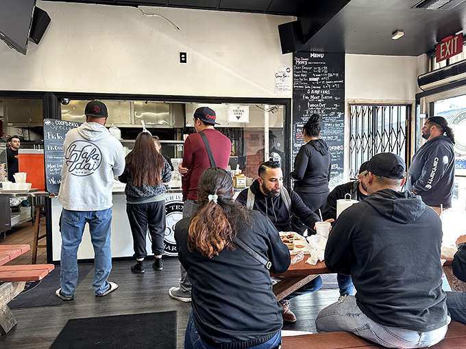 Fellow pilgrims on the barbecue journey, patiently waiting for their reward. The best things in life require a little anticipation.