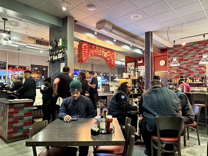 Where strangers become temporary dining companions, united by the universal language of "that looks amazing, what did you order?"