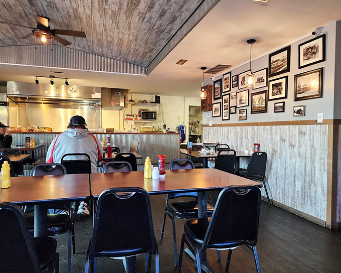 The wall of local photographs tells stories that menus can't&mdash;of community, history, and the countless conversations that have unfolded over countless cups of coffee.