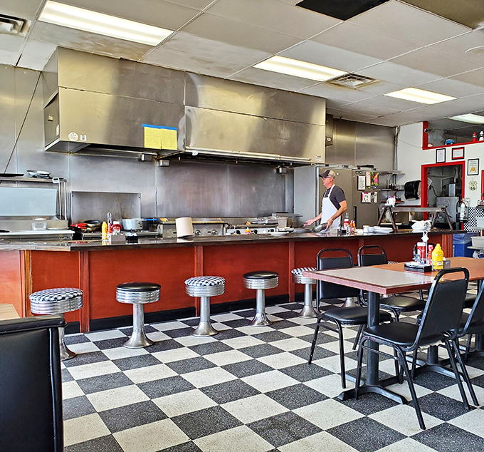 Where the magic happens&mdash;Fitzy's open kitchen concept lets you witness breakfast alchemy in real time.