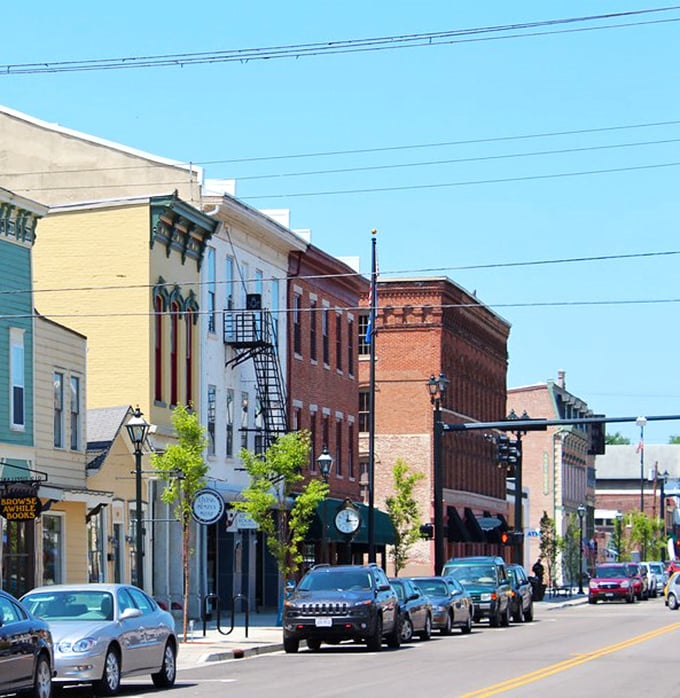 Downtown's architectural timeline unfolds in brick and mortar, each building telling a chapter of Tipp City's evolution through thoughtfully preserved facades.