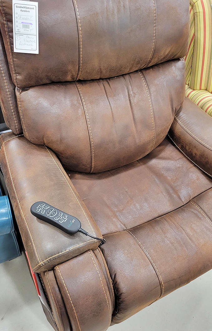 The electric recliner&mdash;where someone else's "too big for our new condo" becomes your perfect Sunday football command center.