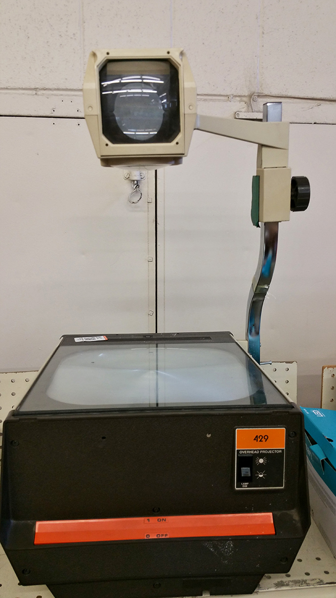 This overhead projector might be obsolete technology, but for the right nostalgic buyer, it's a portal back to middle school science class.