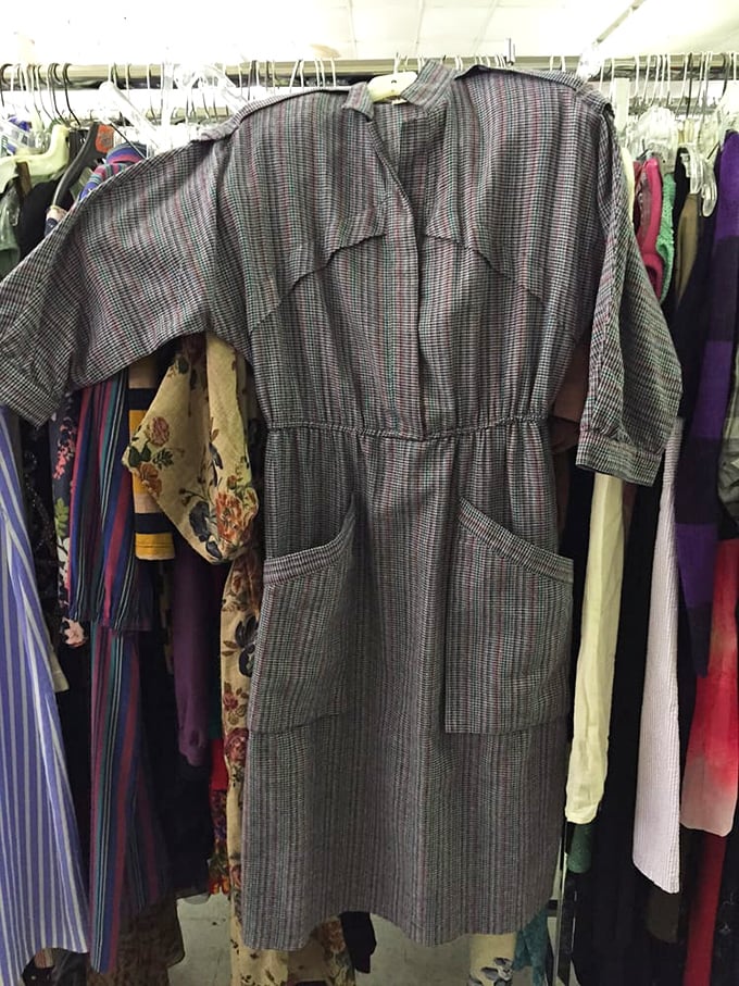 That vintage dress isn't just clothing—it's time travel hanging on a wire hanger, waiting for its next night out.