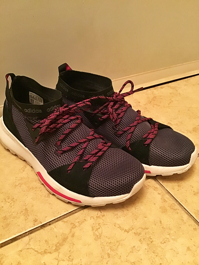 These Adidas sneakers aren't just shoes &ndash; they're your next adventure companions, barely broken in and ready for action.