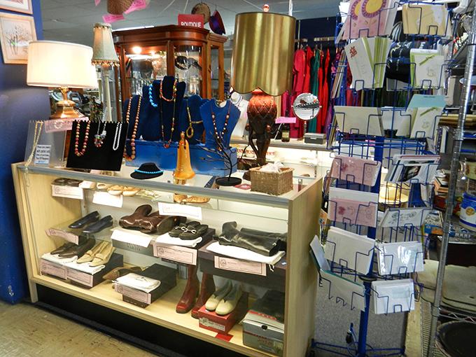 A boutique display proving that style doesn't require a boutique budget or attitude.