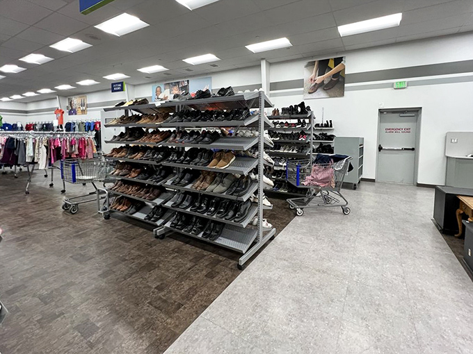 The shoe department&mdash;where your next favorite pair waits patiently. Those brown loafers could take you places you've never been.