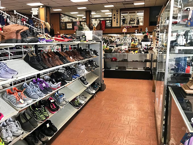 The shoe section &ndash; a podiatrist's dream or nightmare? Either way, barely-worn footwear at prices that won't make your wallet weep.