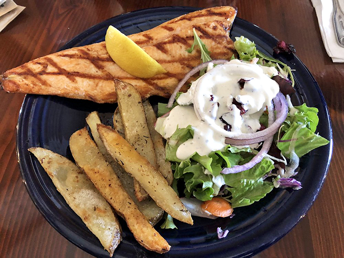 Fresh trout that probably had a shorter commute to your plate than you did to the restaurant. Simple preparation lets Wyoming's natural bounty shine.