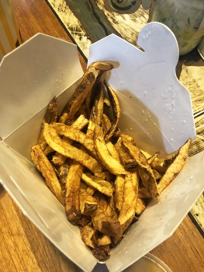 Hand-cut fries that remind you fast food versions are just pale imitations of what potato perfection should truly be.