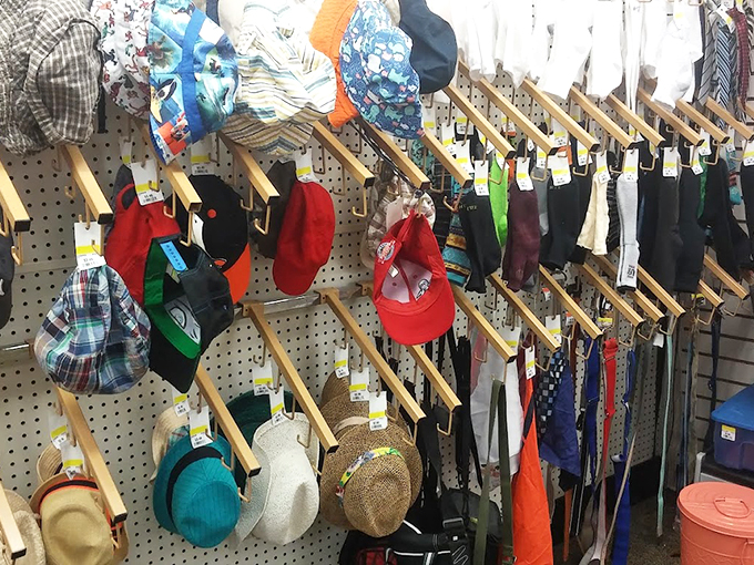 The hat department&mdash;where baseball caps, sun hats, and winter beanies wait for new heads and new adventures at prices that won't flip your lid.