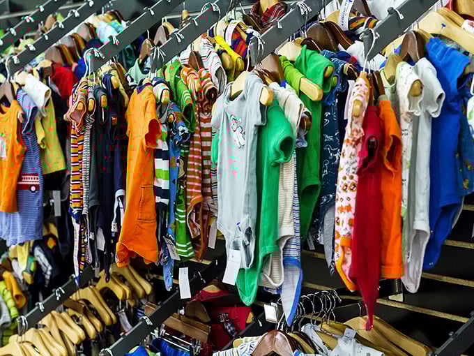 Tiny treasures for tiny humans&mdash;the children's clothing section bursts with color and practical options for parents who understand growth spurts wait for no budget.