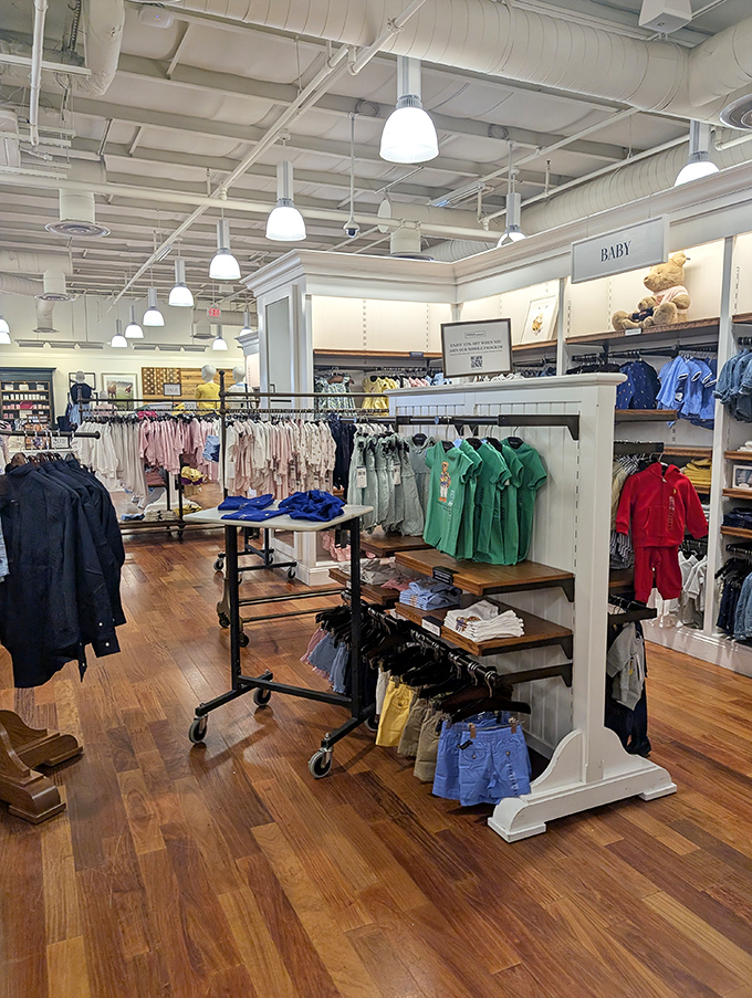 Polo Ralph Lauren's baby section, where parents spend small fortunes on outfits destined for spit-up incidents and growth spurts measured in weeks.