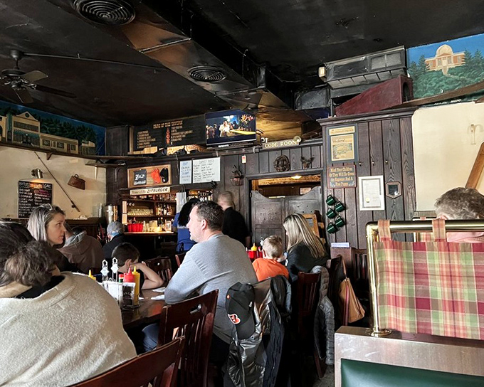 Families gather in the warm wooden interior, proving that Zip's isn't just about great burgers &ndash; it's about creating memories around a table.