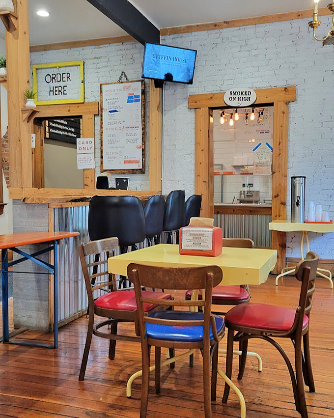 Inside, the atmosphere whispers "relax" while the aroma shouts "eat everything now!"