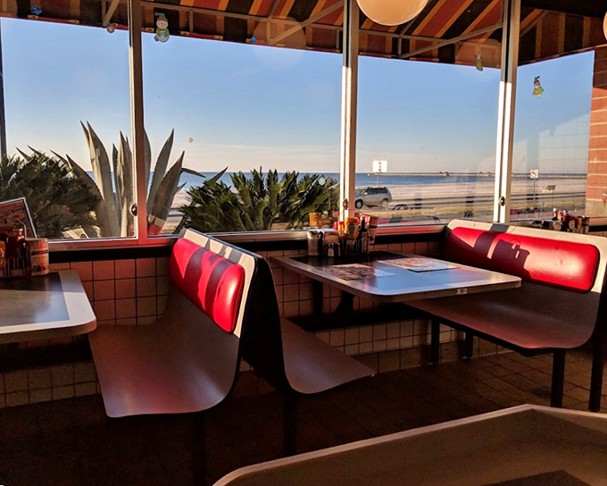 Where fishing trophies meet comfort. The dining room feels like your seafood-loving uncle's den &ndash; if your uncle were an exceptional chef.