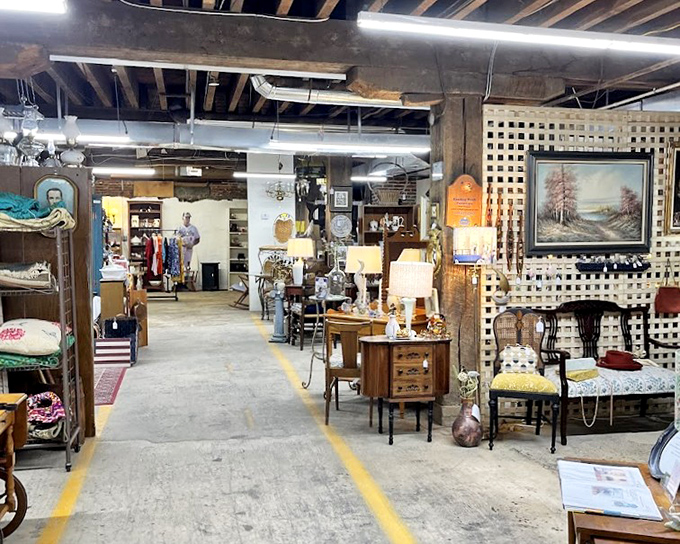 Exposed beams, lattice dividers, and carefully arranged furniture create vignettes that make you wonder if Don Draper might stroll in any minute.