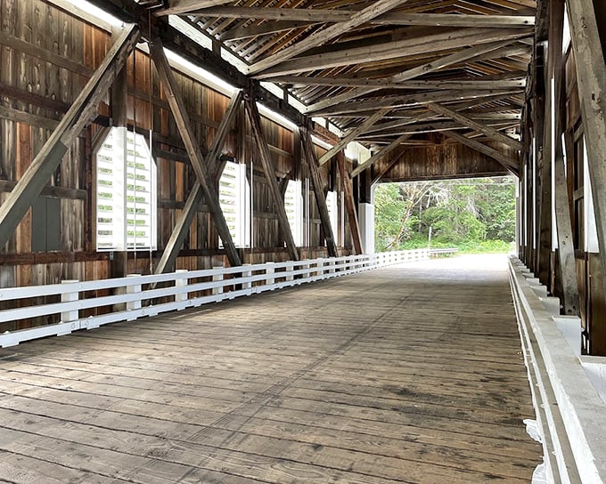 Sunlight streams through the wooden lattice, creating patterns that would make any Instagram influencer weep with jealousy. No filter needed here.