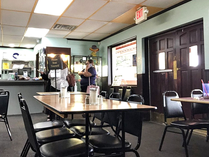 The dining room where decades of satisfied customers have created an atmosphere of pure contentment.
