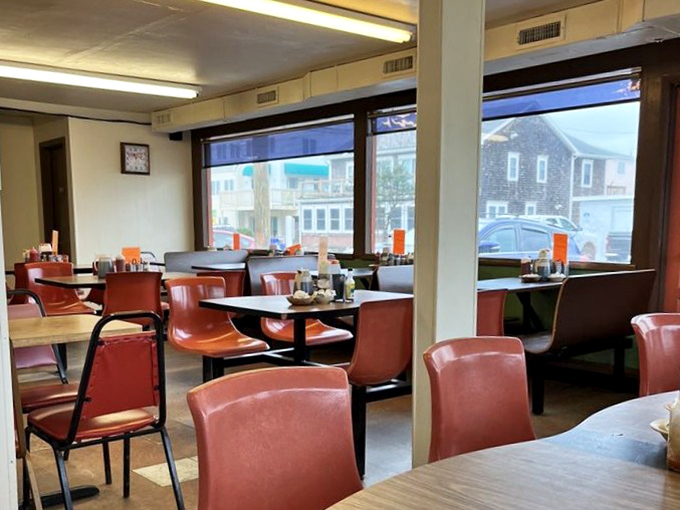 Morning light streams through windows, illuminating a diner that hasn't changed its recipe for success in decades. Why fix what isn't broken?