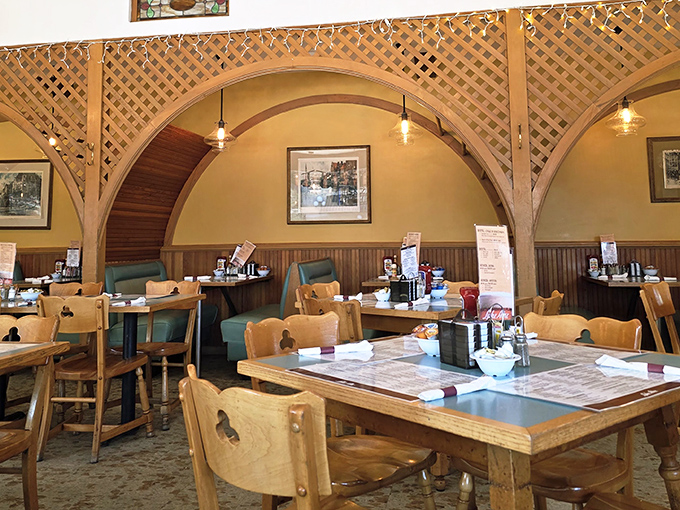 Those wooden lattice arches aren't just architectural details&mdash;they're dividers between worlds, separating your breakfast sanctuary from everyday concerns.