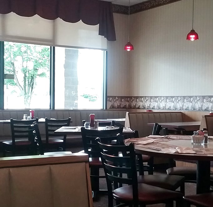 Sunlight streams through windows illuminating booths that have hosted countless family gatherings. This isn't just eating&mdash;it's communal Pennsylvania tradition.