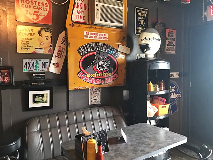 Every inch of wall space tells a story &ndash; from vintage signs to nostalgic advertisements creating the perfect backdrop for burger bliss.
