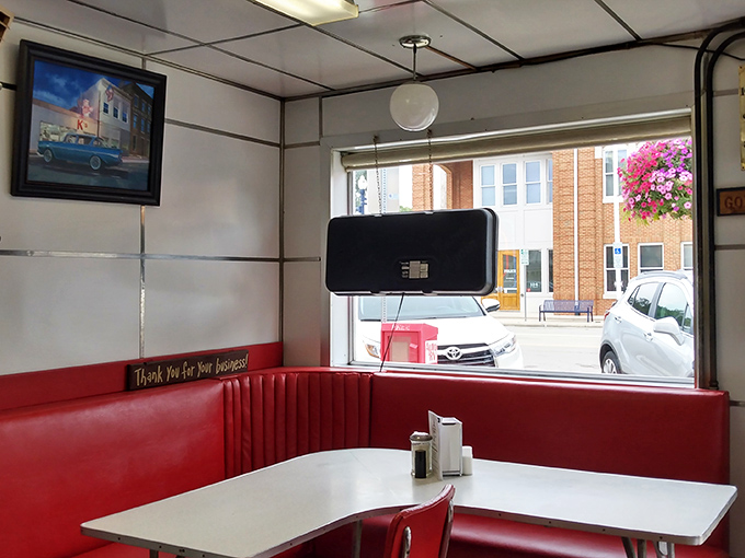These booths have hosted countless conversations, celebrations, and cheeseburger revelations&mdash;each one squeaking its approval as you slide in comfortably.