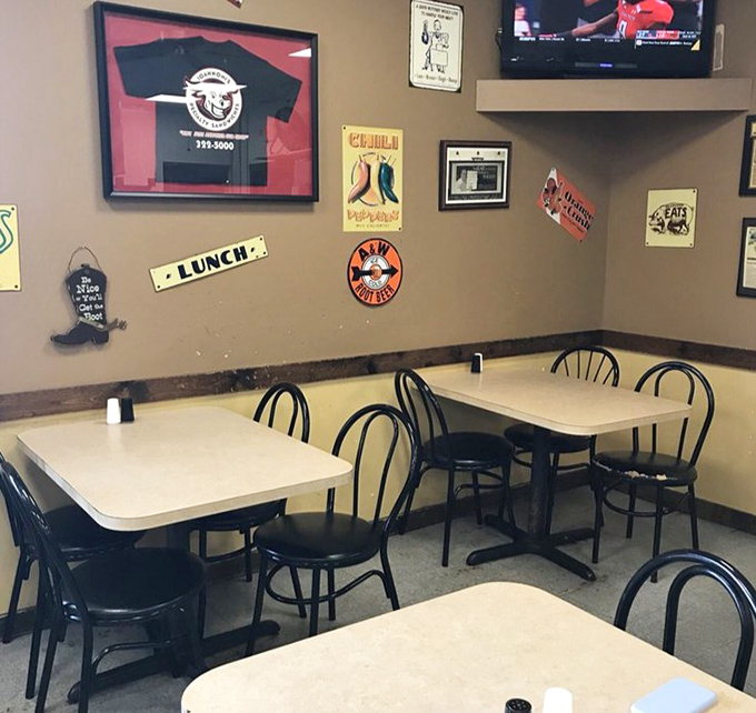 No pretension, just honest food in a comfortable setting. The wall decorations tell stories of local pride and sandwich heritage.