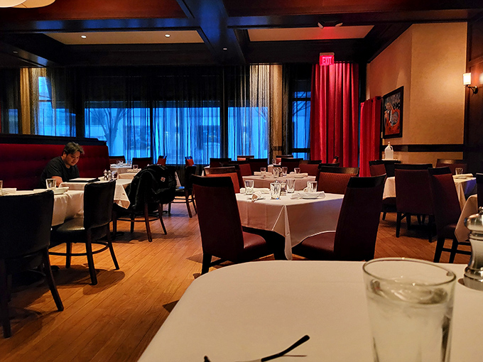 Warm wood tones and crystal chandeliers create an atmosphere where you can celebrate Tuesday's promotion or Saturday's anniversary with equal aplomb.