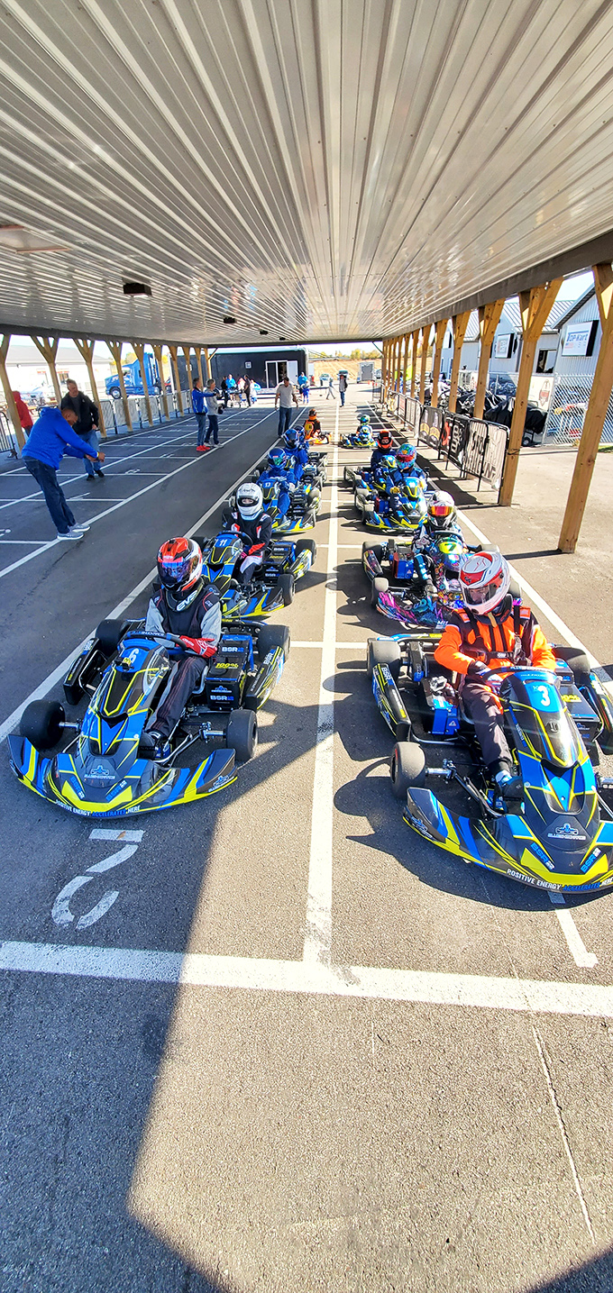 The starting grid: where friendships are temporarily suspended and family members suddenly become fierce competitors until dinner time.