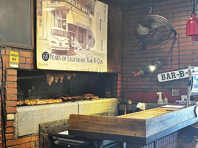 This isn't just a pit—it's a shrine where meat undergoes its smoky transformation from ordinary to extraordinary.