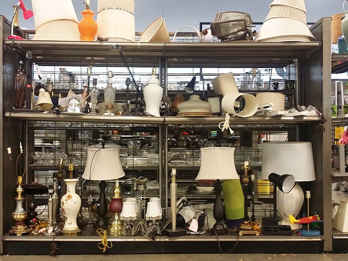 Lamp department or time machine? These vintage lighting options span decades of design choices, from grandma-chic to mid-century masterpieces.