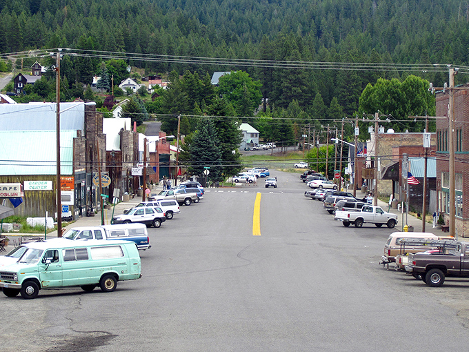 A view down Roslyn's Main Street reveals a town that time politely decided to leave alone, much to our collective benefit.