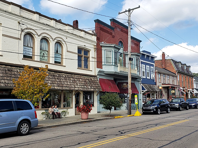 Main Street's architectural mixtape plays everything from Victorian to Colonial, and somehow they all get along beautifully.