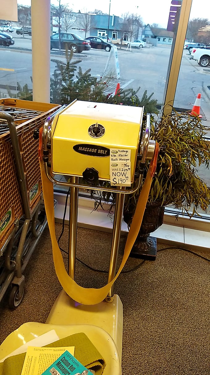 The retro yellow massage belt&mdash;when "shake weight" meets "I Love Lucy" in the most delightfully bizarre fitness equipment ever.