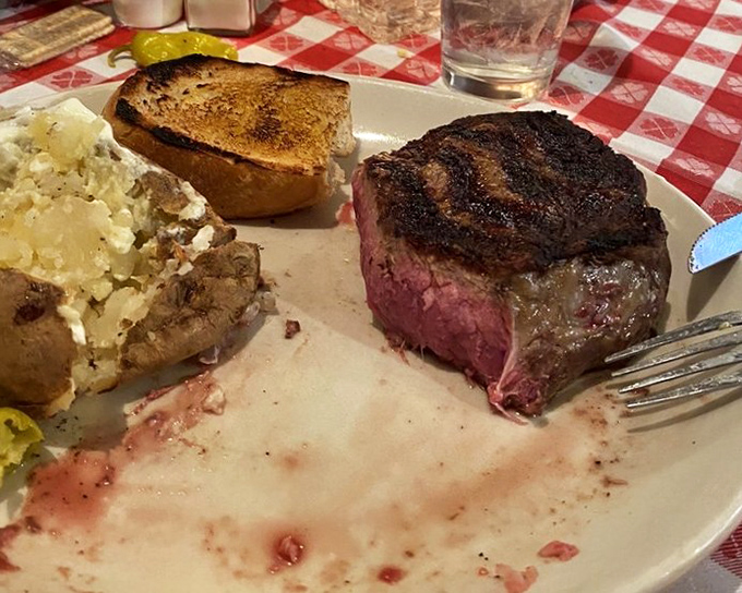 That perfect medium-rare center isn't an accident&mdash;it's beef destiny fulfilled. The steak whispers, "This is exactly how I was meant to be enjoyed."